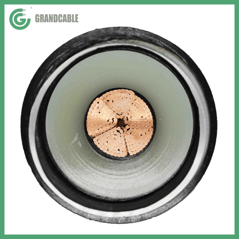 single phase XLPE cable 145 kV 2000mm2, 1,600 A, 40 kA / 1 sec, 50 Hz ...